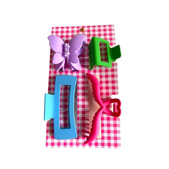Piper K | Accessories | Nwt Piper K Set Of 4 Matte Brights Claw Clips ...